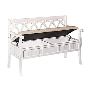 Powell Furniture Elliana Bench, White