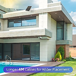 6V 5W Google Nest Camera Outdoor & Indoor (Battery Version) Solar Panel Charger with Solar Panel Accessories, 360° Adjustment Mount, 13.1ft Charging Cord Google Solar Panel