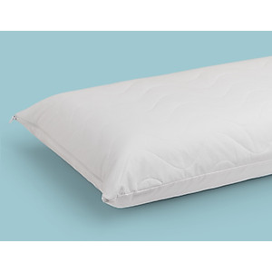 Mediflow Quilted Pillow Protector: Get Zippered Protection from dust and allergens and add a Layer of Luxury and Comfort to Any Pillow White 1'8" x 2'4"