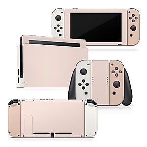 Tacky Design Retro Skin Compatible with Nintendo Switch Skin Wrap Cover, Cream Color Blocking for Nintendo Switch Stickers, Premium Vinyl 3M Full Wrap Decal, Compatible with Joy-Con, Console, Dock.