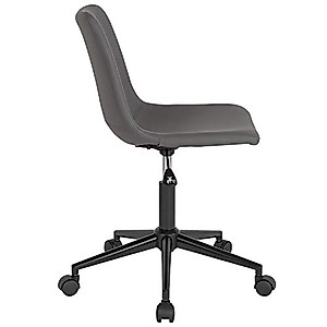Flash Furniture Siena Home and Office Task Chair in Gray LeatherSoft