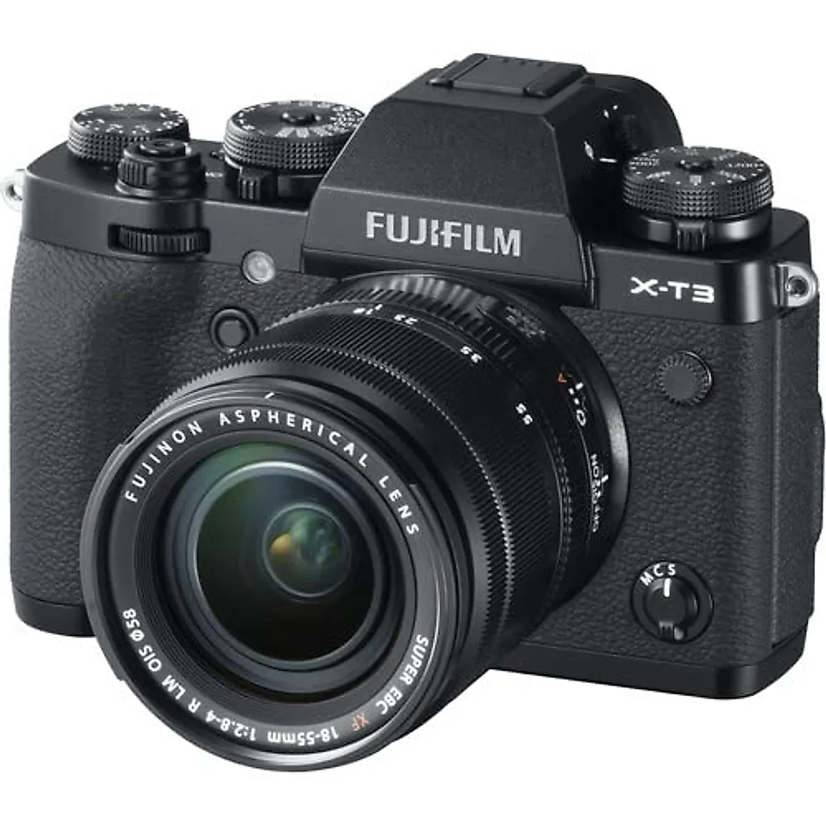 FUJIFILM X-T3 Mirrorless Camera with 18-55mm Lens (Black, USB Charging) Bundle with ProMaster LED Light, Gadget Bag, 2X 64GB SDXC Memory Card, Monopod + More (USA Authorized with Fujifilm Warranty)