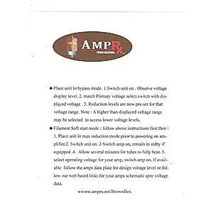 AmpRX BrownBox Tube Amplifier Input Voltage Attenuator (BrownBoxd1)