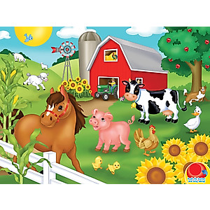 Masterpieces 24 Piece Old McDonald Sing-A-Long Sound Floor Puzzle for Kids - 18"x24"