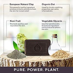 Marie Originals Eczema Face Soap Body Wash Bar – All Natural Psoriasis, Dermatitis Treatment for Dry Itchy Flaky Skin Relief – Gentle Detoxifying, Healing, Anti-Itch, Cleansing Skincare (Pack of 1)