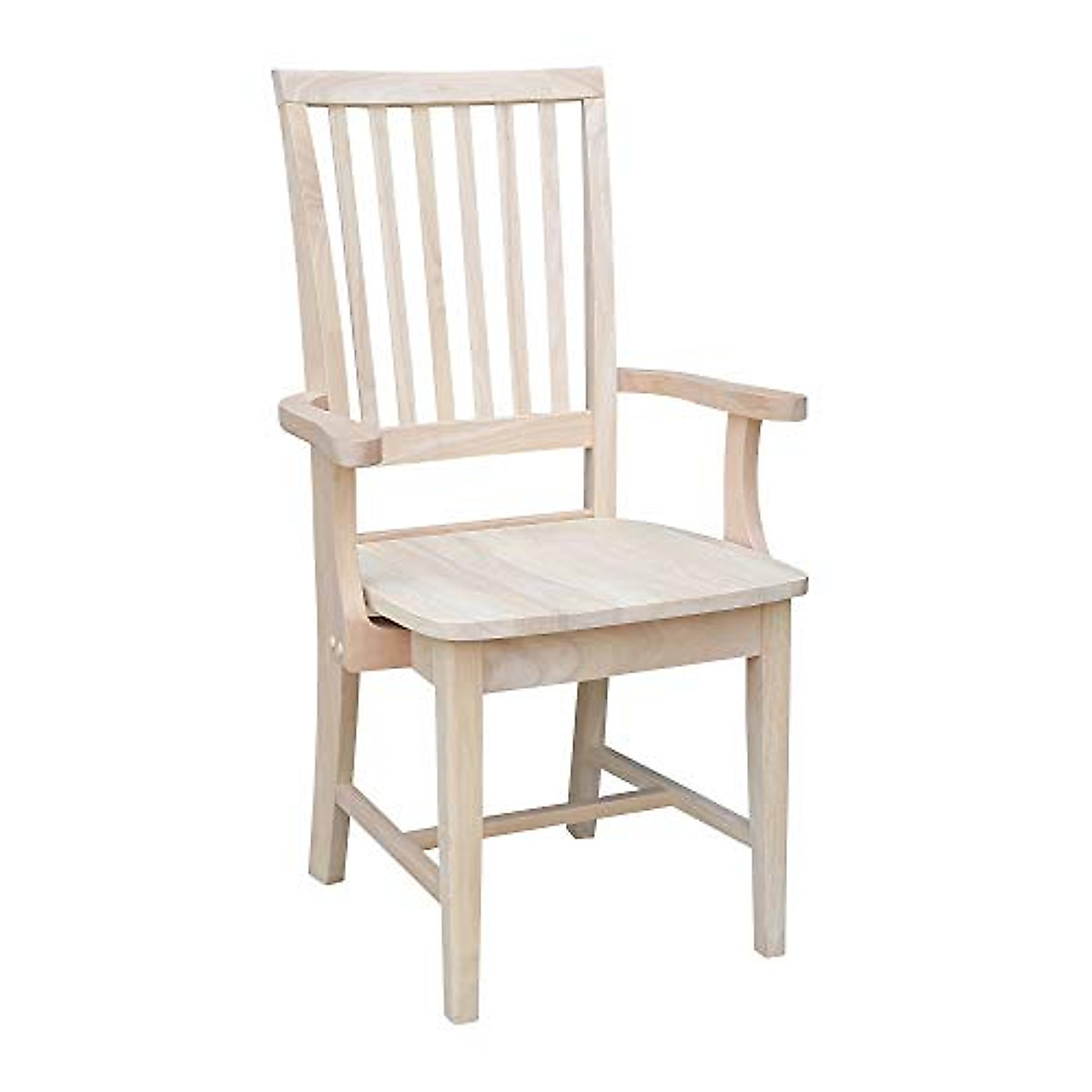 International Concepts Mission Side Chair with Arms, Unfinished