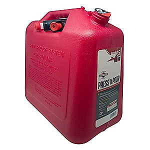 Garage Boss Press 'N Pour 5 Gal Gasoline Can with Ergonomic Handle, Self Venting Spout, Auto Shutoff, and FlexFMD Flame Mitigation Device (4-Pack)