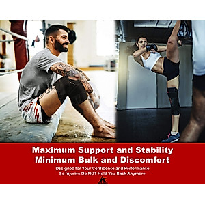 Hinged Knee Brace Support with Strap & Side Patella Stabilizers for Protection & Pain Relief for Arthritis, Meniscus Tear, ACL, MCL - Sports Compression Wrap for Running & Recovery - Men & Women (XL)