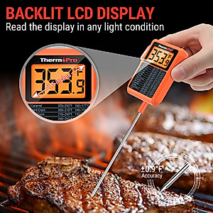 ThermoPro TP510 Waterproof Digital Candy Thermometer+ThermoPro TP30 Digital Infrared Thermometer Gun