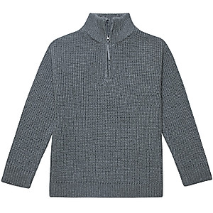 Gerber Baby and Toddler Boys Zip Front Sweater, Dark Gray, 3T
