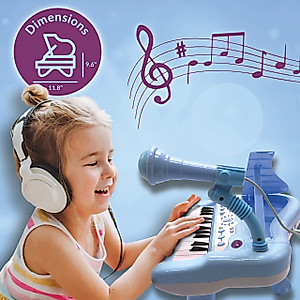 ToyVelt Toy Piano for Toddler Girls – Cute Piano for Kids with Built-in Microphone & Music Modes - Best Birthday Gifts for 3 4 5 Year Old Girls – Educational Keyboard Musical Instrument Toys