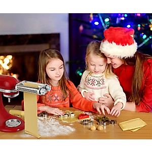 FavorKit Pasta Maker Attachment for KitchenAid Mixers,3 in 1 Set Included Pasta Sheet Roller, Spaghetti Cutter, Fettuccine Cutter Accessories and Cleaning Brush