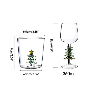 Christmas Tree Figure Inside Mug Personalised Christmas Tree Wine Glass Cup Drinking Cup For Christmas Party-Banquet