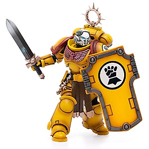 JOYTOY Warhammer 40,000 1/18 Action Figure Imperial Fists Veteran Brother Thracius Model(5.1Inch)