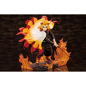 Kotobukiya Demon Slayer: Kimetsu no Yaiba: Kyojuro Rengoku ArtFX J Statue, Multicolor
