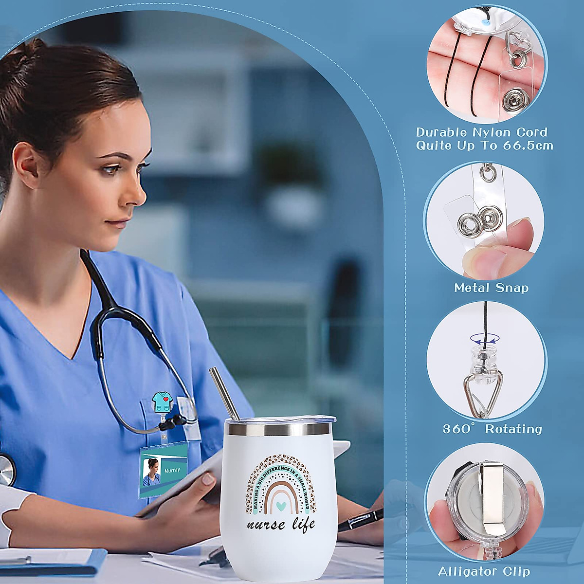 Nurse Gifts,Nurse Gifts for Women,RN Gifts for Nurses,Nurse Practitioner Gifts,Nurses Week Gifts,Nurse Tumbler Candle Gifts Set for Nurse