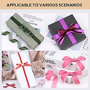 Isaspire 3/8" Wide Velvet Ribbon, 25 Yards - Thin Red Velvet Ribbon on Spool for Crafts, Gift Wrapping, DIY, Hair Bows, Wedding Invitations, Parties, Valentine's Day, and Christmas