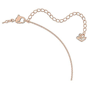SWAROVSKI Lilia necklace, Butterfly, White, Rose-gold tone plated