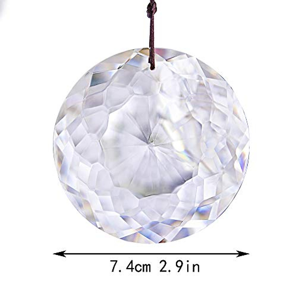 Hanging Crystal Suncatcher Chandelier Crystals Prisms Clear Chandelier Crystals Flower of Life Prisms Suncatcher Window Hanging Ornament Crafts(75MM)