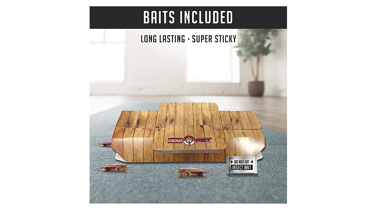 Roach Traps Indoor Sticky (18 Pack) - Glue Traps for Roaches Bug Traps with Roach Bait Traps ...