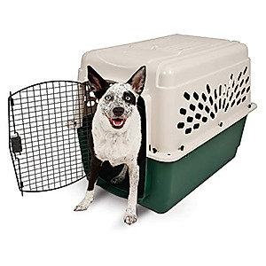 Petmate Ruffmaxx Dog Kennel Pet Carrier & Crate 36" (50-70 Lb), Outdoor and Indoor for Large, Medium, and Small Dogs - Made from Durable Recycled Material w/ 360-Degree Ventilation, Made in USA