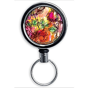 BarConic Mini Opener with Retractable Reel - Painted Leaves