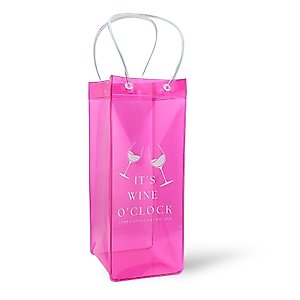 Wine Chiller (Pink), Portable Ice Wine Bag with Handles, Collapsible, Cools Wine Champagne Beers Ice Drinks in Minutes Anywhere You Go, Wine Gift Bag