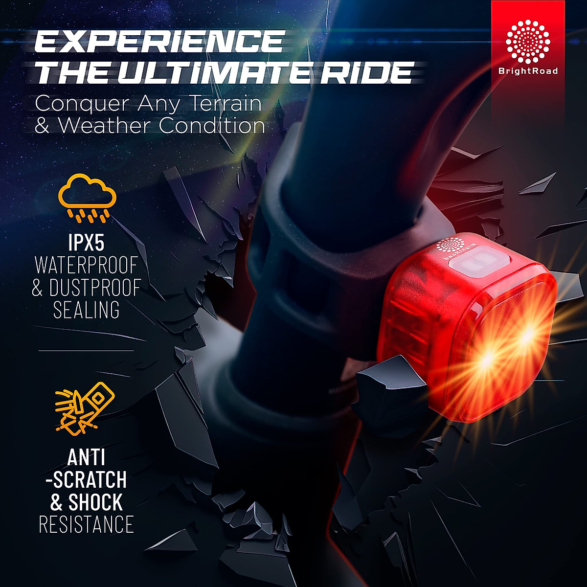 Upgraded Front 8000 Lumens LED Bike Light with Remote Control for Night Riding, Bicycle Lights Front and Rear, CREE USB Rechargeable Bike Lights Front and Back, 85° Wide Beam Bike Headlight