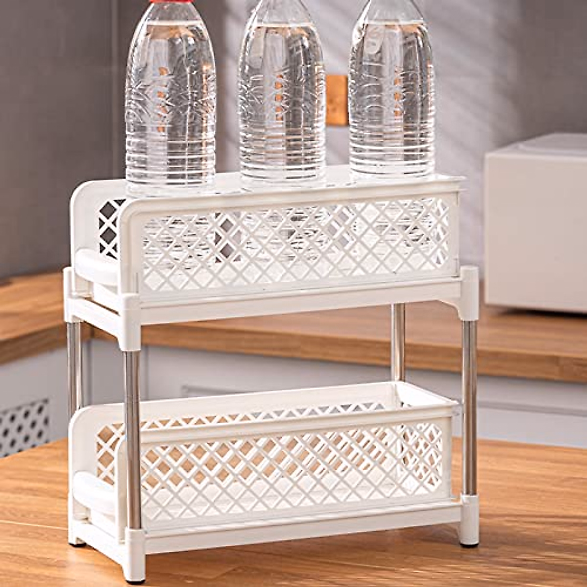 Freestanding Hollow Drawer Storage Stand Under Sink Cabinet Organizer Stand for Cabinet
