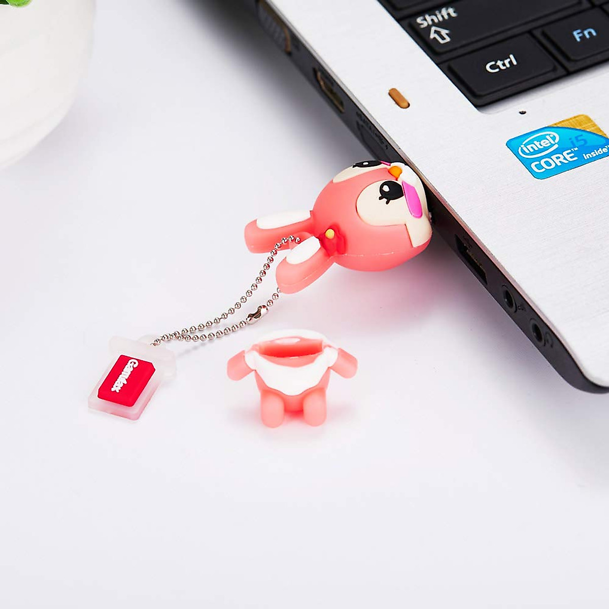 GARRULAX USB Flash Drive, 8GB / 16GB / 32GB USB2.0 Cute Animal USB Memory Stick Date Storage Pendrive Thumb Drives for Kids Children Collegue Student(32GB, Rabbit)