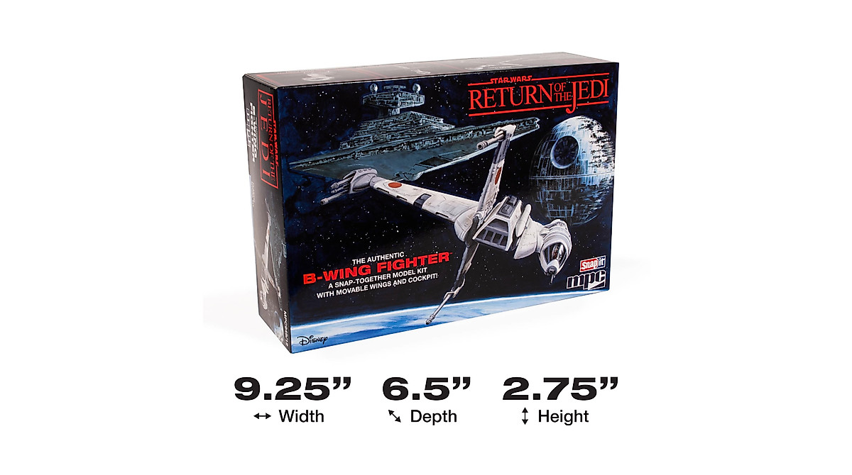 Star Wars B-Wing Fighter Model Kit - Snap Assembly for Beginners
