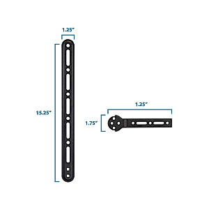 Monoprice SB-100 2.1-ch Soundbar - Black & Universal Soundbar Bracket with Adjustable Arms, Fits Displays 23in to 65in, Soundbars Up to 33lbs, Black, 139489