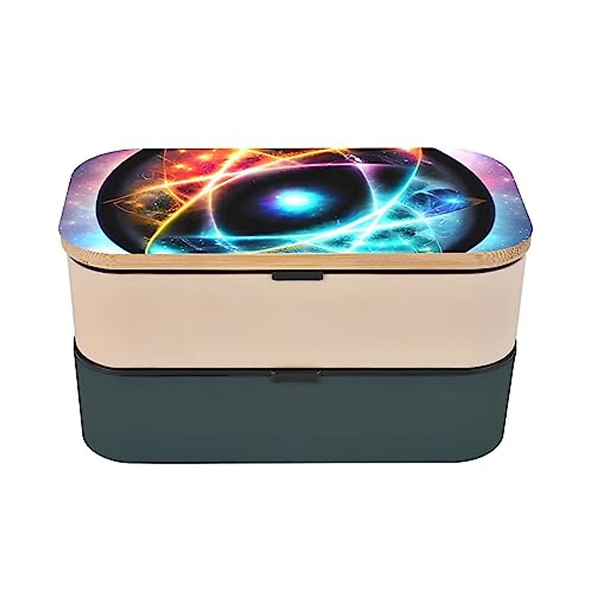 Wonderful Universe Adult Lunch Box, Bento Box, With Cutlery Set Of 3, 2 Compartments, Rectangular, Lunch Box For Adults