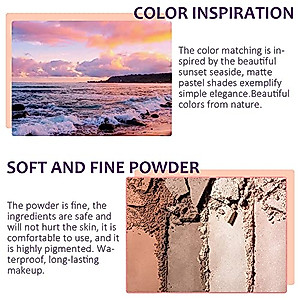 16 Girds Colorful Matte Shimmer Eyeshadow Palette for Eye Makeup,High Pigmented Eye Shadow Primers Powder Palet de sombras de ojos-Matte Nude#