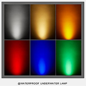 TWXG Rotatable LED Pool Light,24V AC/DC RGB Swimming Pool Landscape Light Stainless Steel Courtyard Lights for Party Gardens, Squares, Fountains, Ponds and Yards