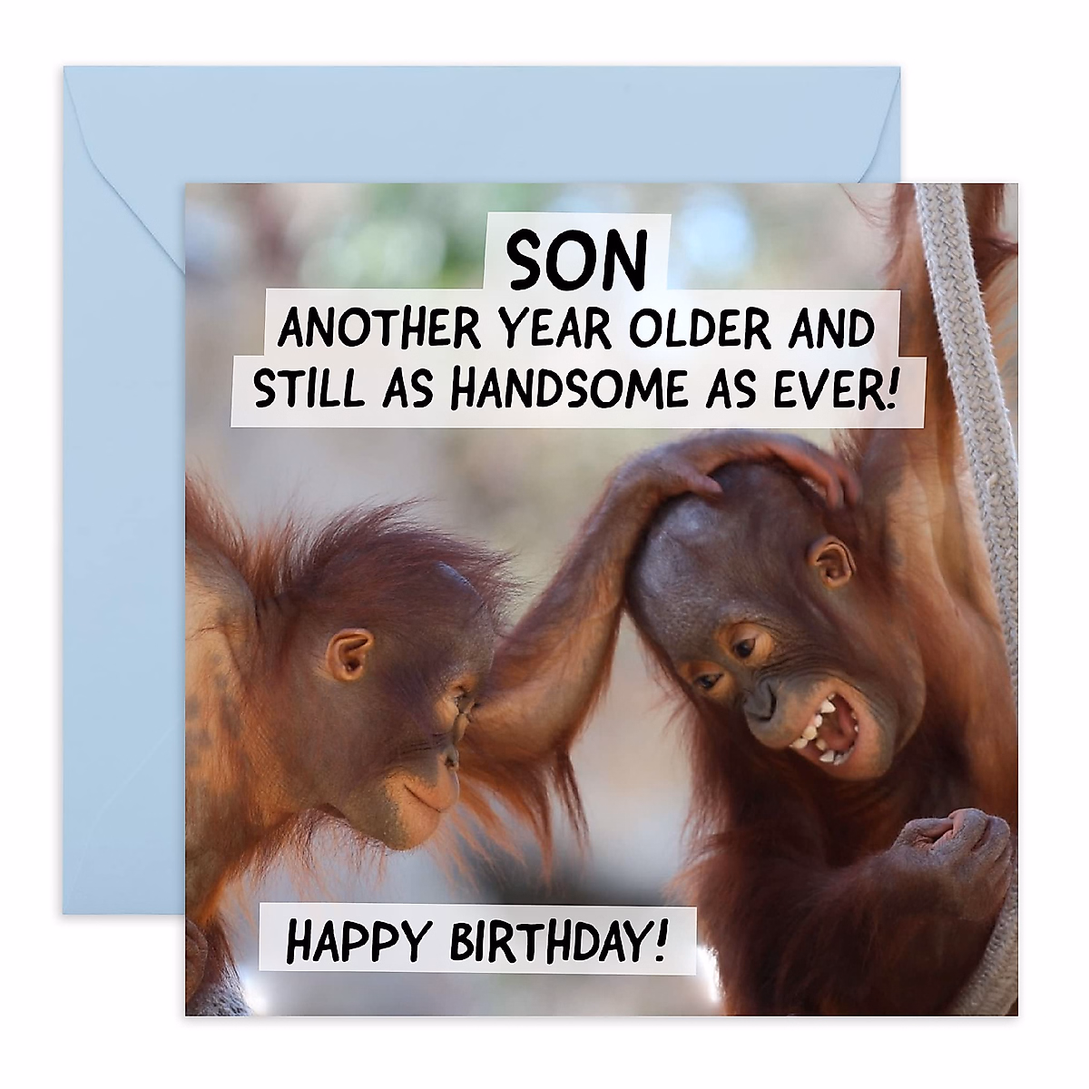 CENTRAL 23 Son Birthday Cards from Mom and Dad - Funny Birthday Card For Son Adult- Jokes Prank For Men - Hilarious Gifts For Him - Comes With Fun Stickers