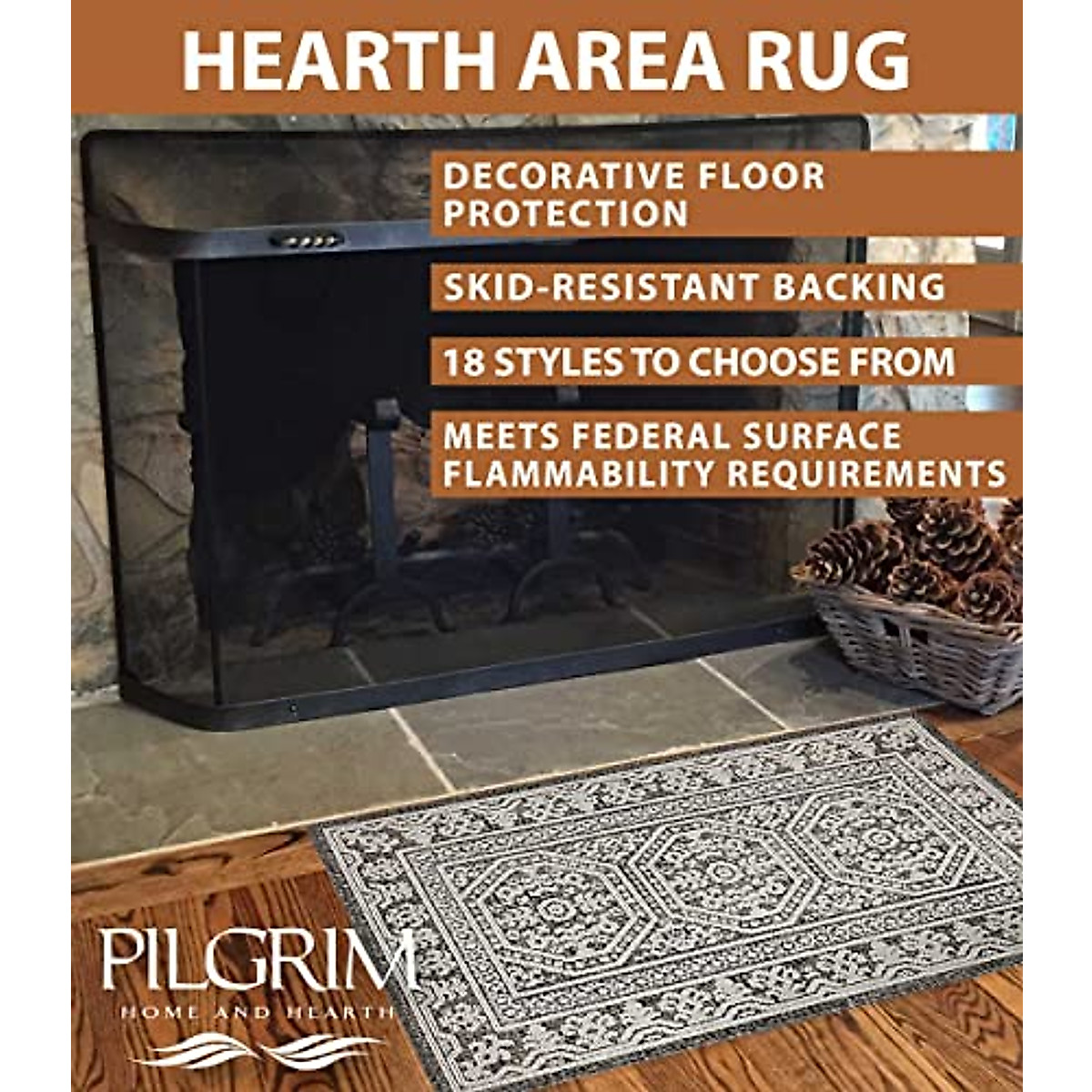 Pilgrim Home and Hearth 19653-1 Area Rugs, 46" x 28", Beautiful