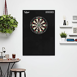 Viper by GLD Products Defender III Extended Length Dartboard Surround Wall Protector, Black, One Size