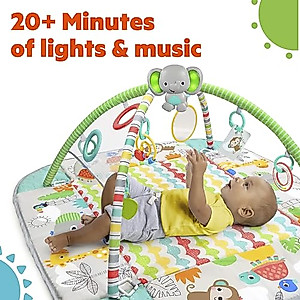 Bright Starts 5-in-1 Your Way Ball Play - Jumbo Play Mat Converts to Ball Pit Baby Gym, Newborn to Toddler - Totally Tropical (Green)