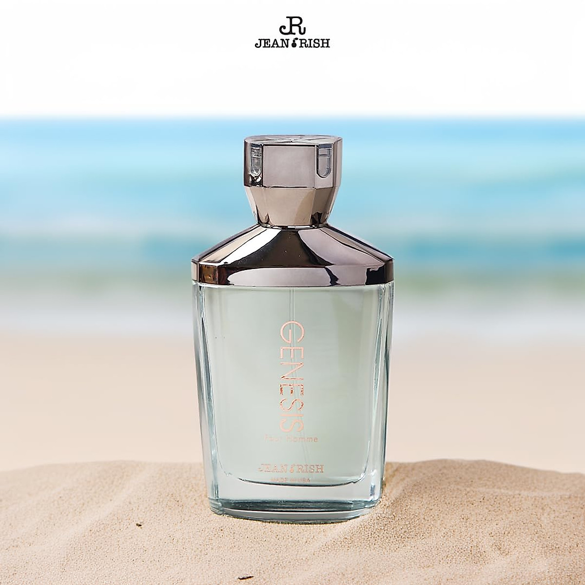 Jean Rish Genesis Pour Homme Eau De Toilette Perfume for Men (3.4 Fl Oz / 100ml) with Lemon, Woody & Lavender Notes - Long Lasting and Luxury Fragrance