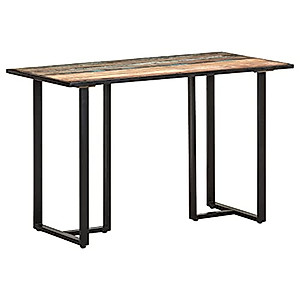 AJSEOYBS Large Dining Table,Industrial Rustic Kitchen Dining Room Table, Dinner Table for Kitchen, Living Room,Dining Table 47.2" Solid Reclaimed Wood