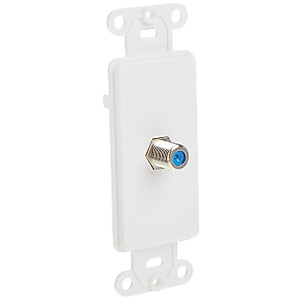 Leviton 40681-W F Connector Decora Insert,Aluminum, White