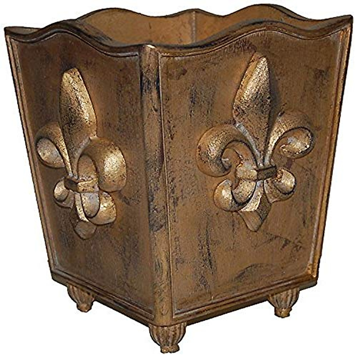 Hickory Manor House Ornate Fleur de lis Trash Can