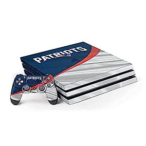 Skinit Decal Gaming Skin compatible with PS4 Pro Console and Controller Bundle - Officially Licensed NFL New England Patriots Design