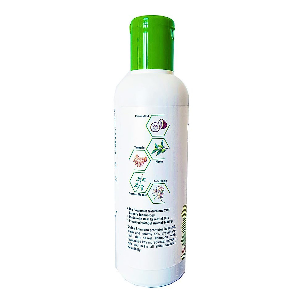Sorion Shampoo with Coconut Oil, Neem, Turmeric and Pala Indigo Essential Oils for Nourishing Scalp Treatment and Beautiful Hair for Men and Women