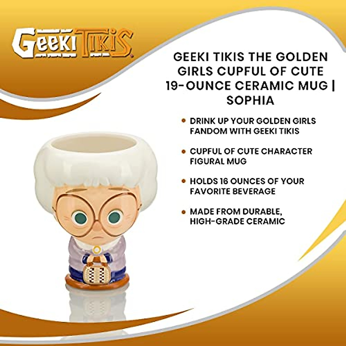 Beeline Creative Cupful of Cute The Golden Girls 19-Ounce Ceramic Mug | Sophia White One Size