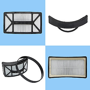 Aolleteau Filter Compatible with Bissell Vacuum 1790, 1792, Pet Vacuum 1793, 2488, 2486, 2487, 2492, 2490, 2489, 24899, 2491, 2494, 1307, 1309 (1 Pack Post-Motor Filter and 1 Pack Style 7/9/10 Belt)