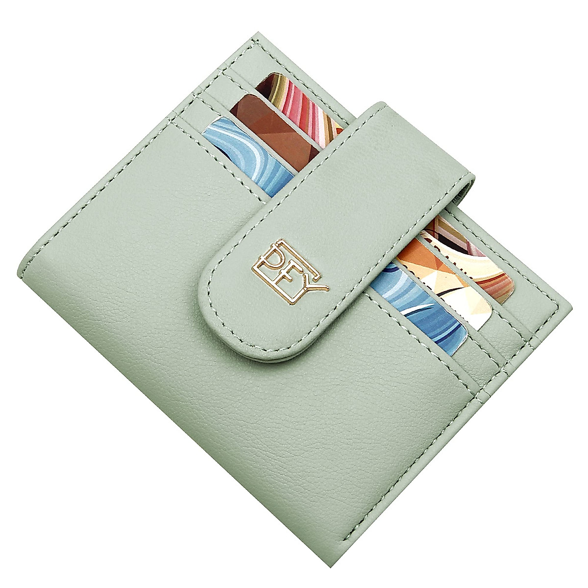 GEEAD Small Wallets for Women Slim Bifold Credit Card Holder Minimalist Zipper Coin Pocket