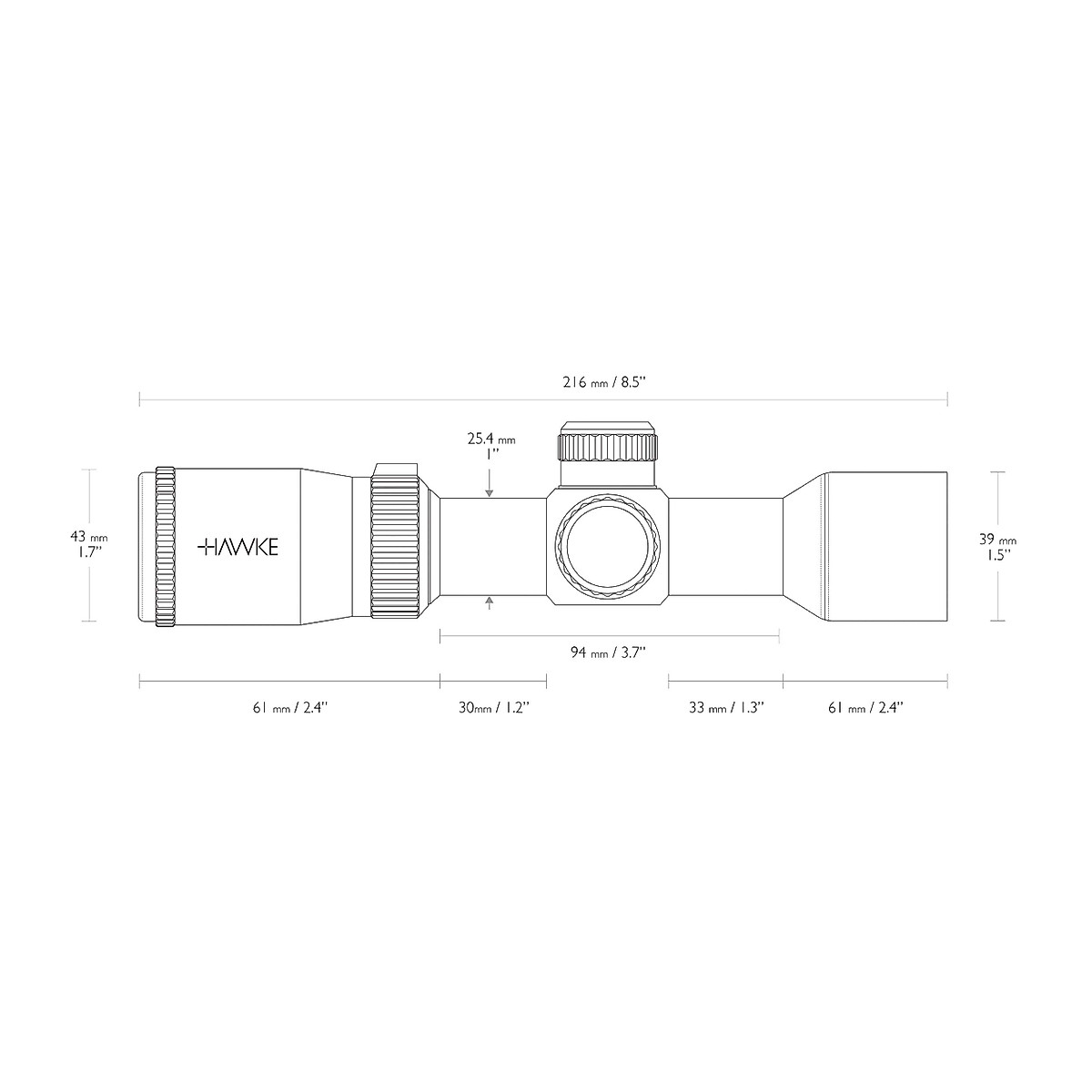 XB1 Crossbow Scope 1.5-5x32 (250-425 fps), 1", IR, XB1 SR