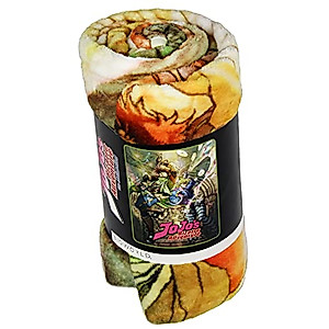 Bioworld JoJo's Bizarre Adventure Anime JoJo and Dio Brando Manga Super Soft Plush Throw Blanket 45" x 60"